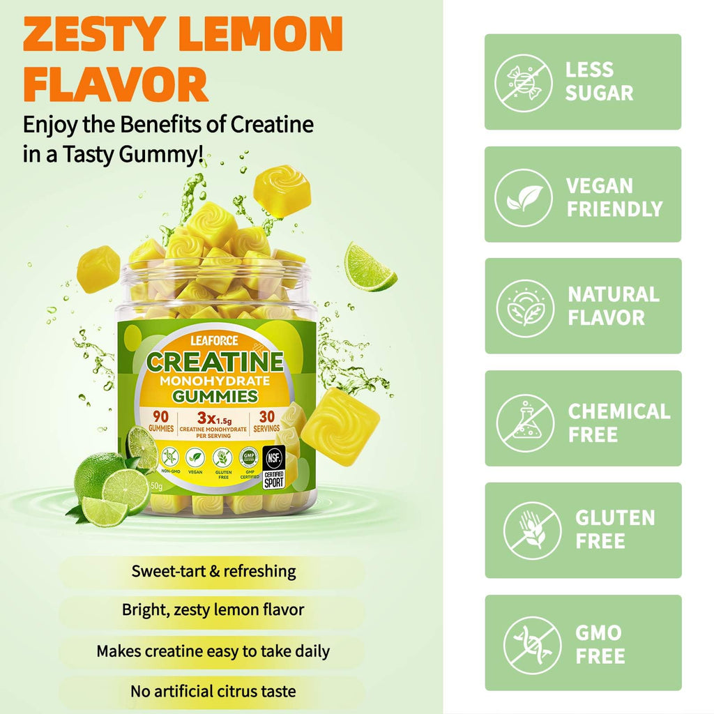 LEAFORCE creatine gummies for strength