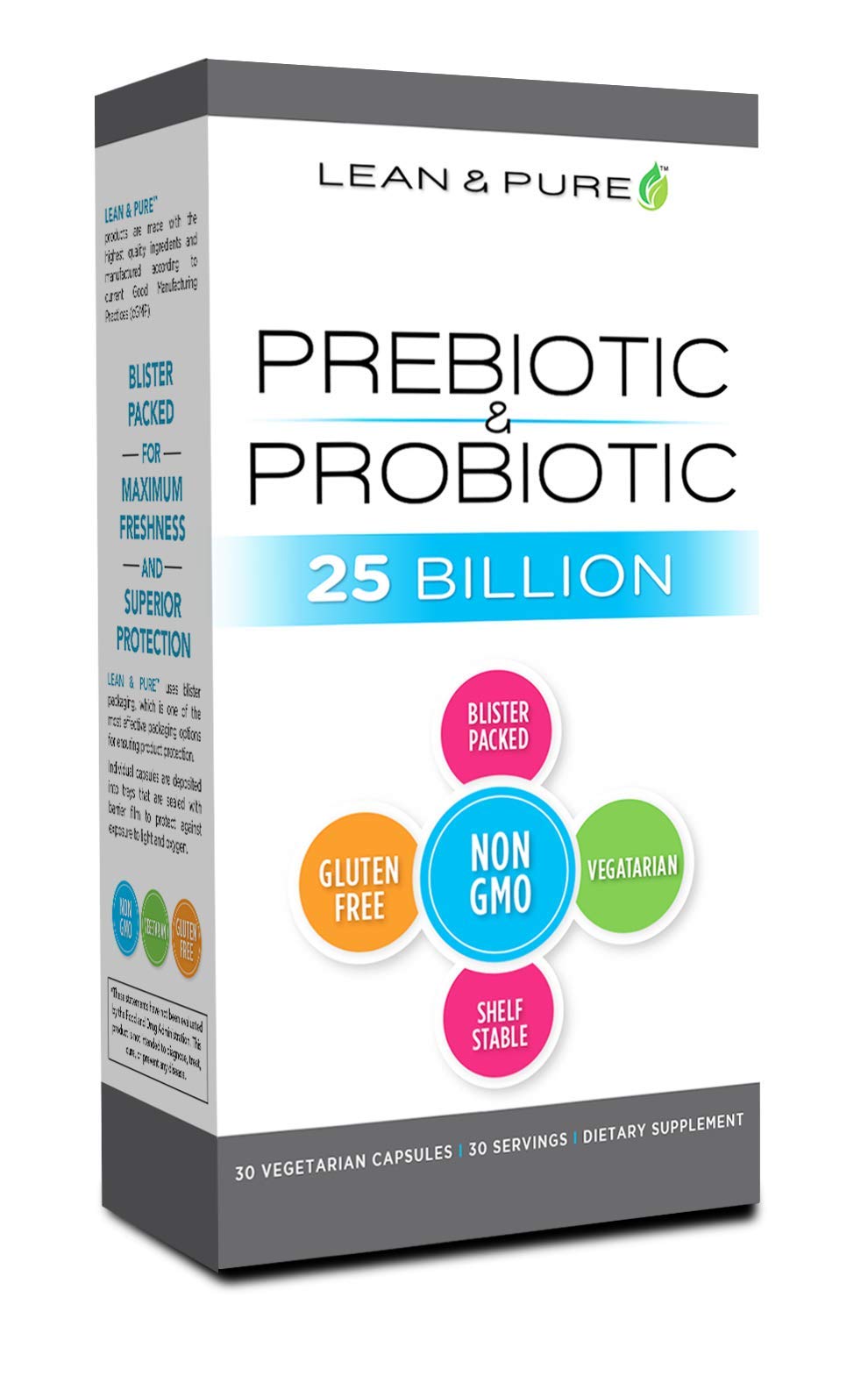 Lean & Pure probiotic capsules for digestion