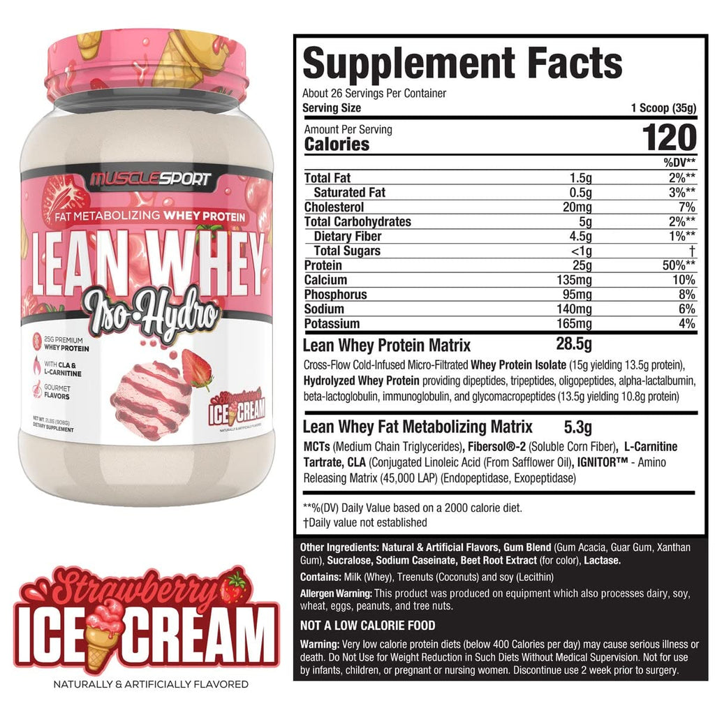 Lean whey protein for muscle recovery