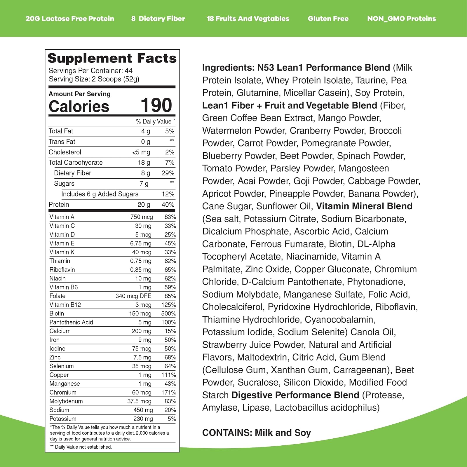 Lean1 fat burners with strawberry flavour