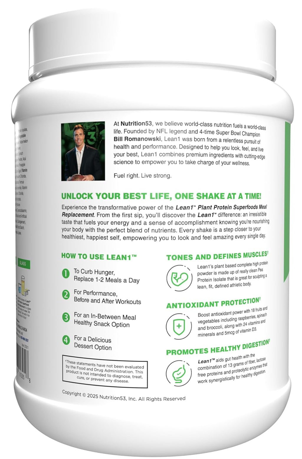 Lean1 protein powder for healthy snacks