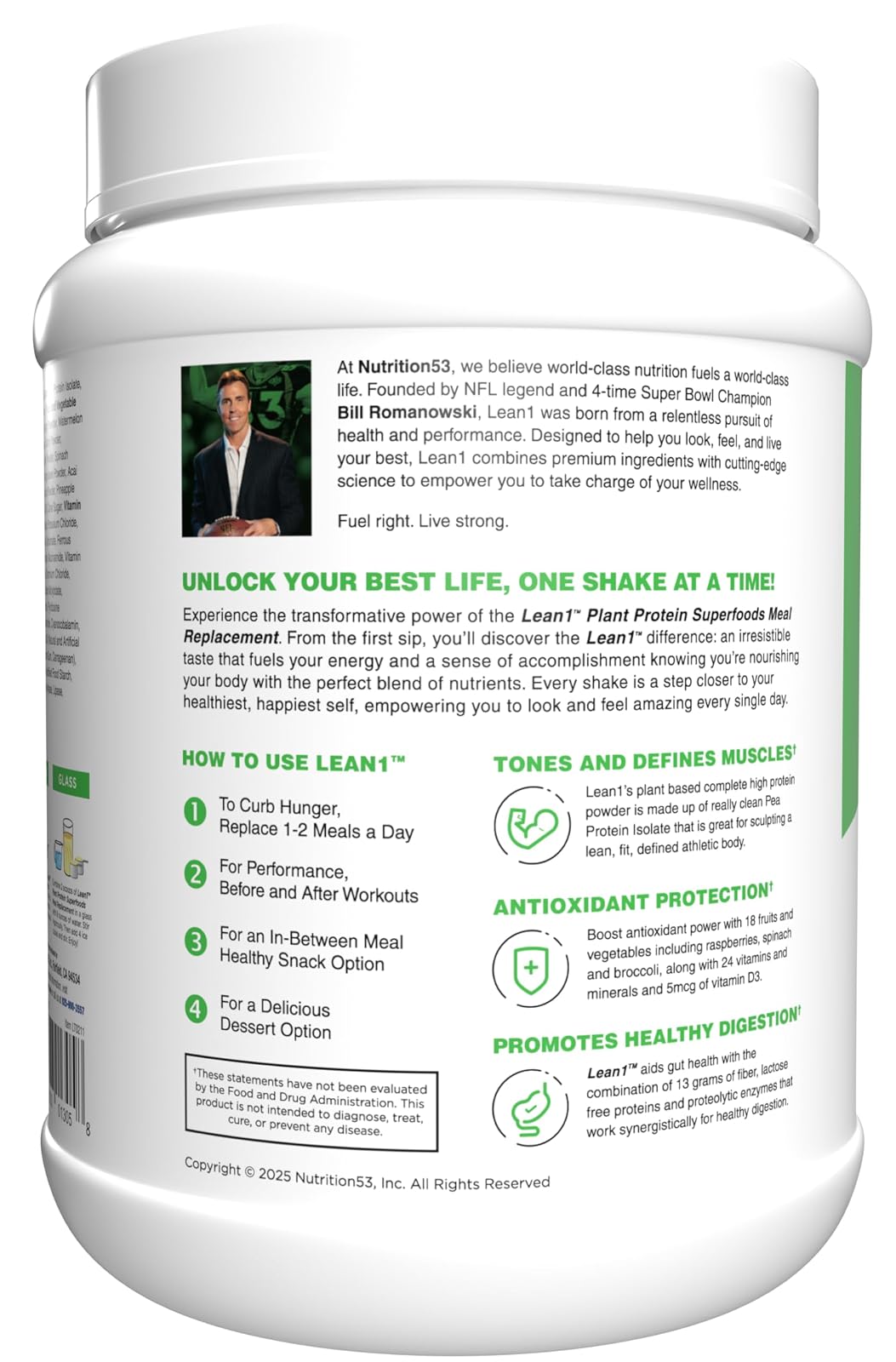 Lean1 protein powder for healthy snacks