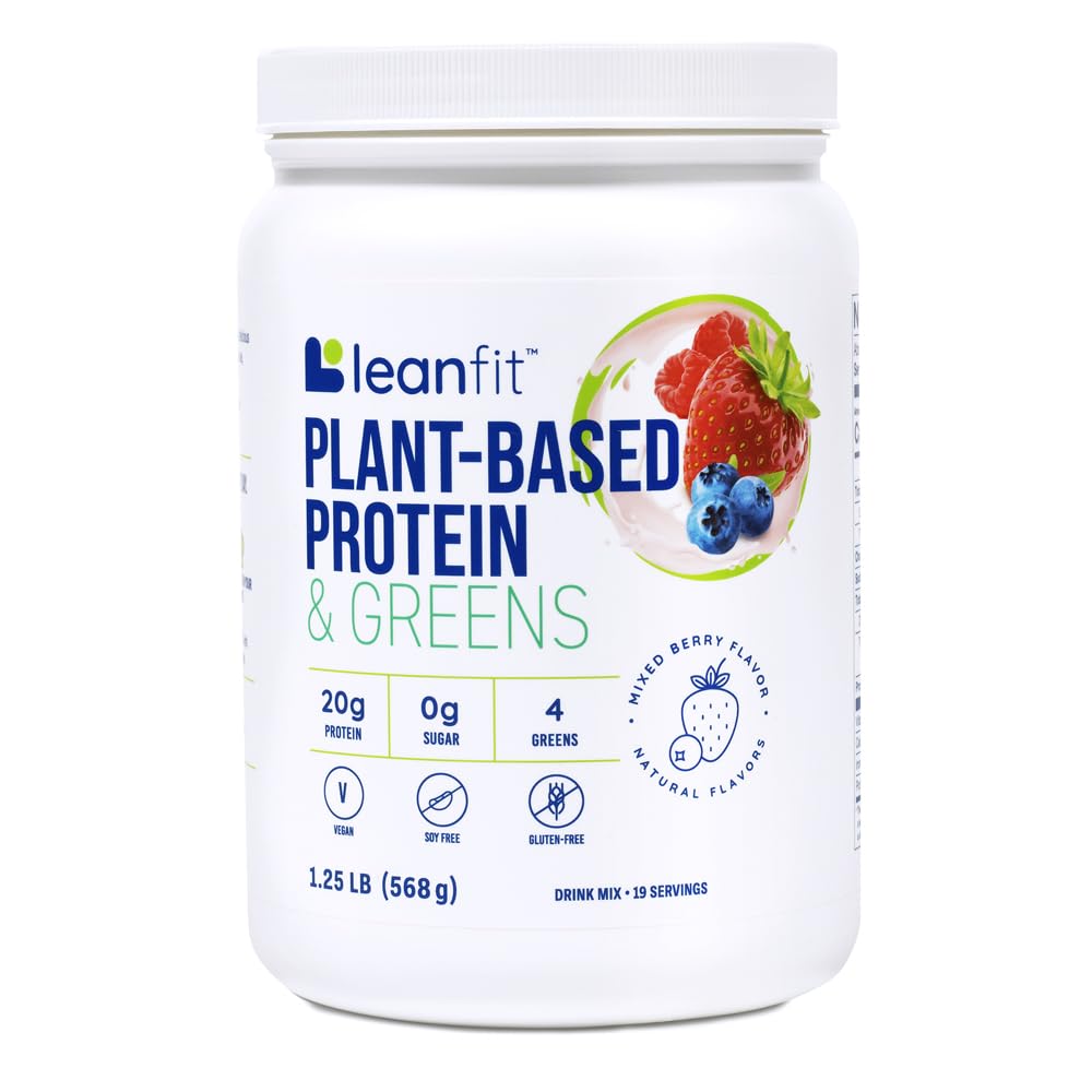 LeanFit plant-based protein natural berry