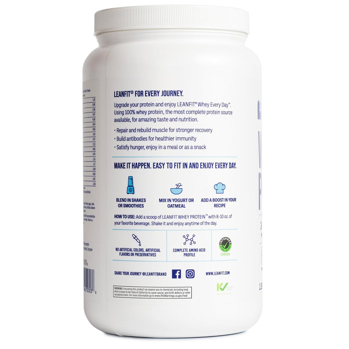 LeanFit whey protein for fitness goals