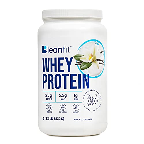 LeanFit whey protein natural vanilla powder
