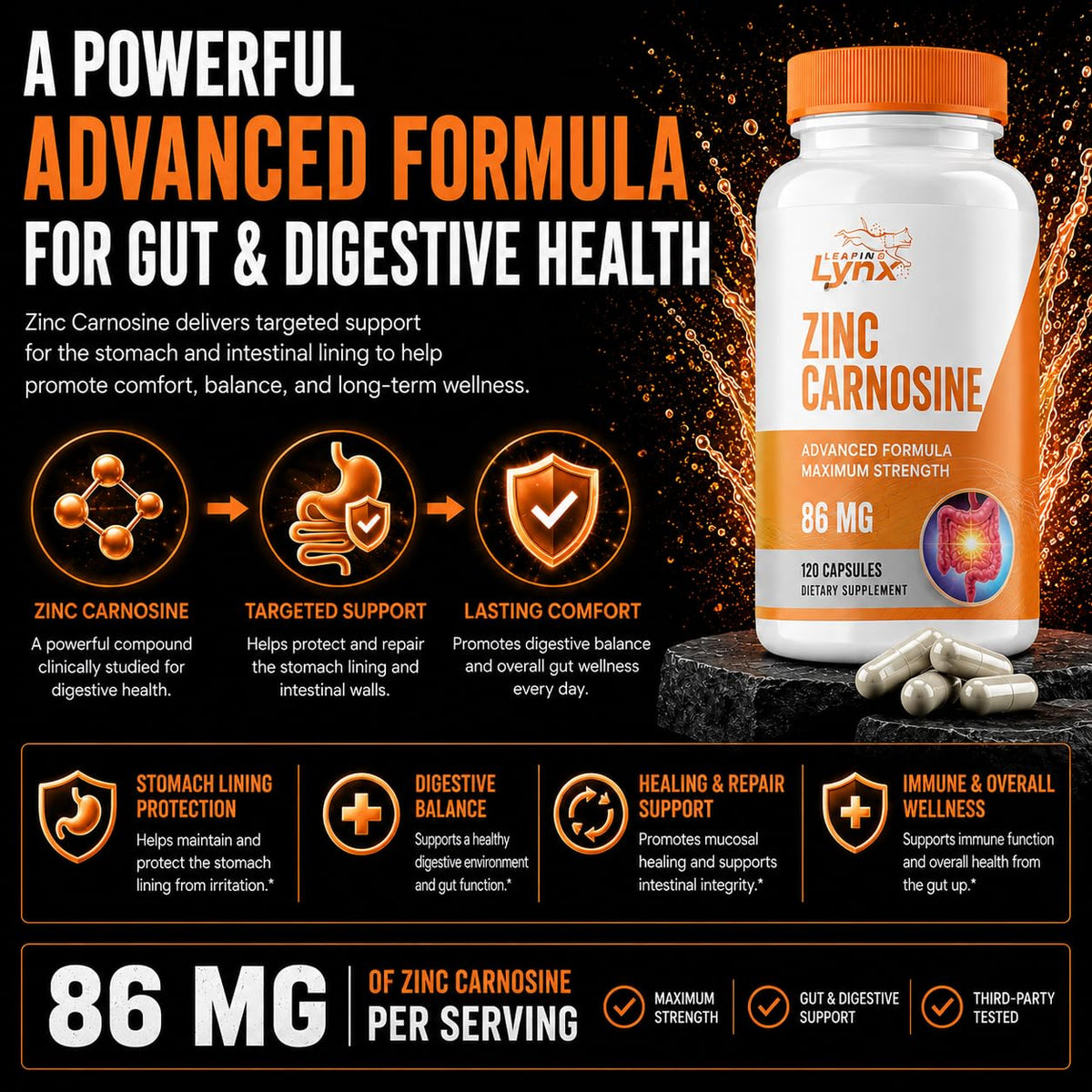 Leaping Lynx Zinc Carnosine dosage