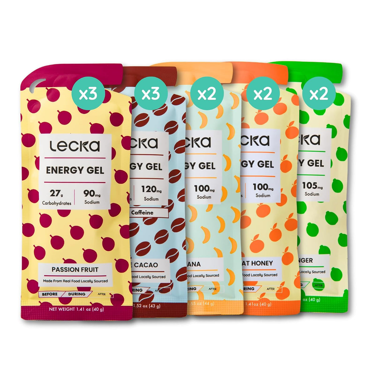 Lecka energy gel variety pack