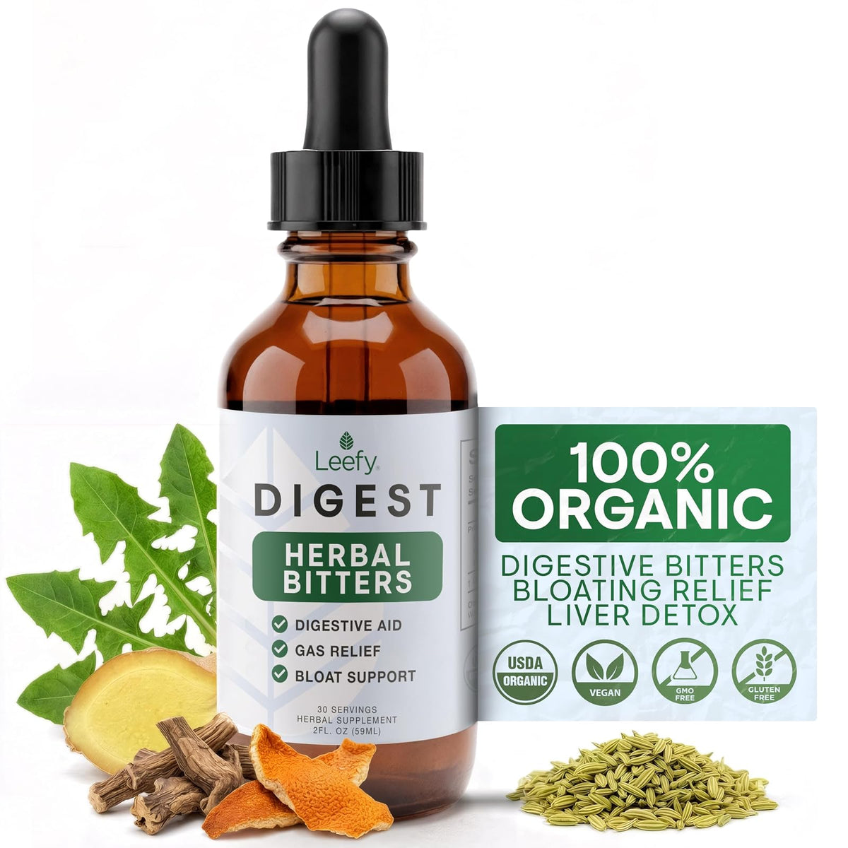 Leefy Organics digestive bitters drops