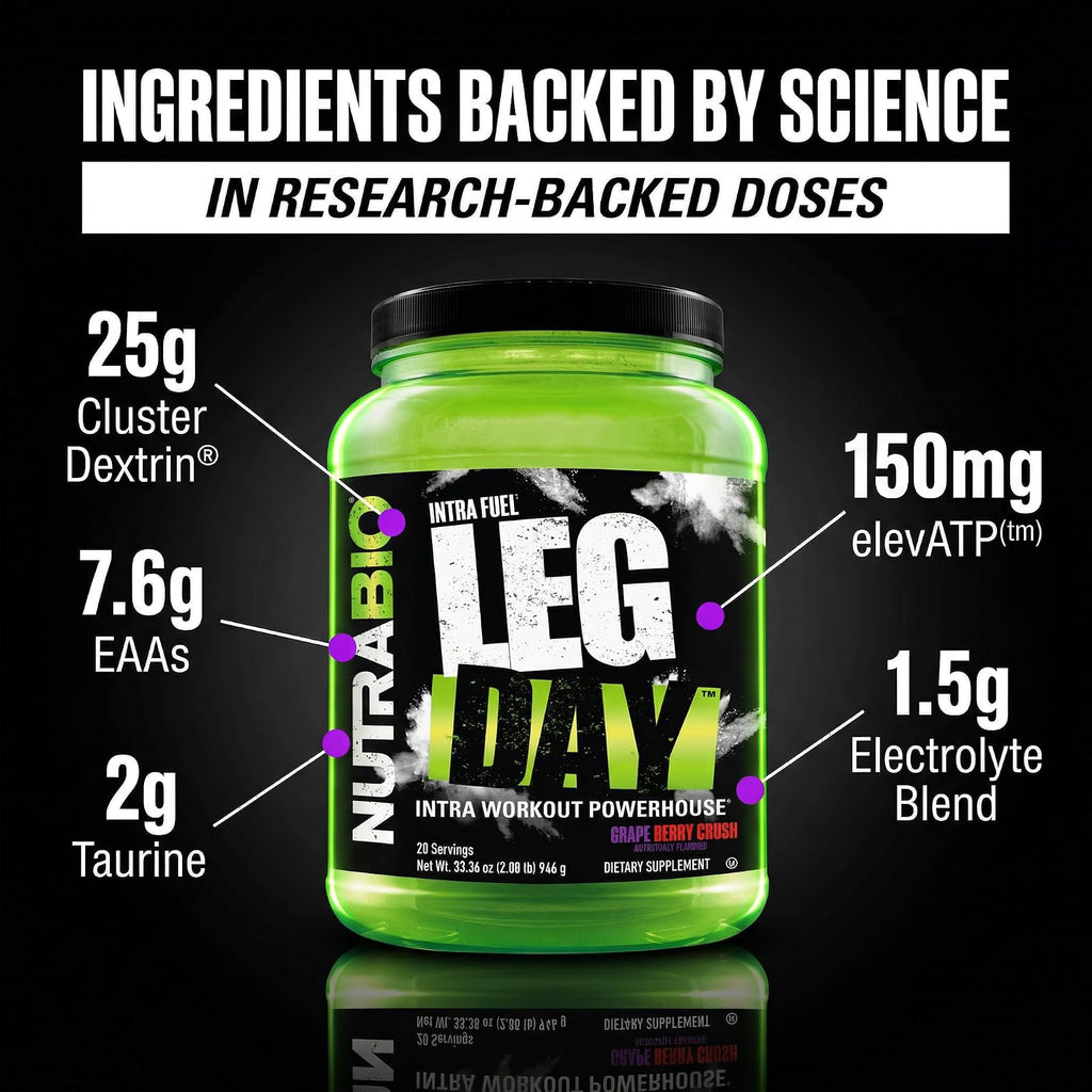 Leg day performance enhancement powder
