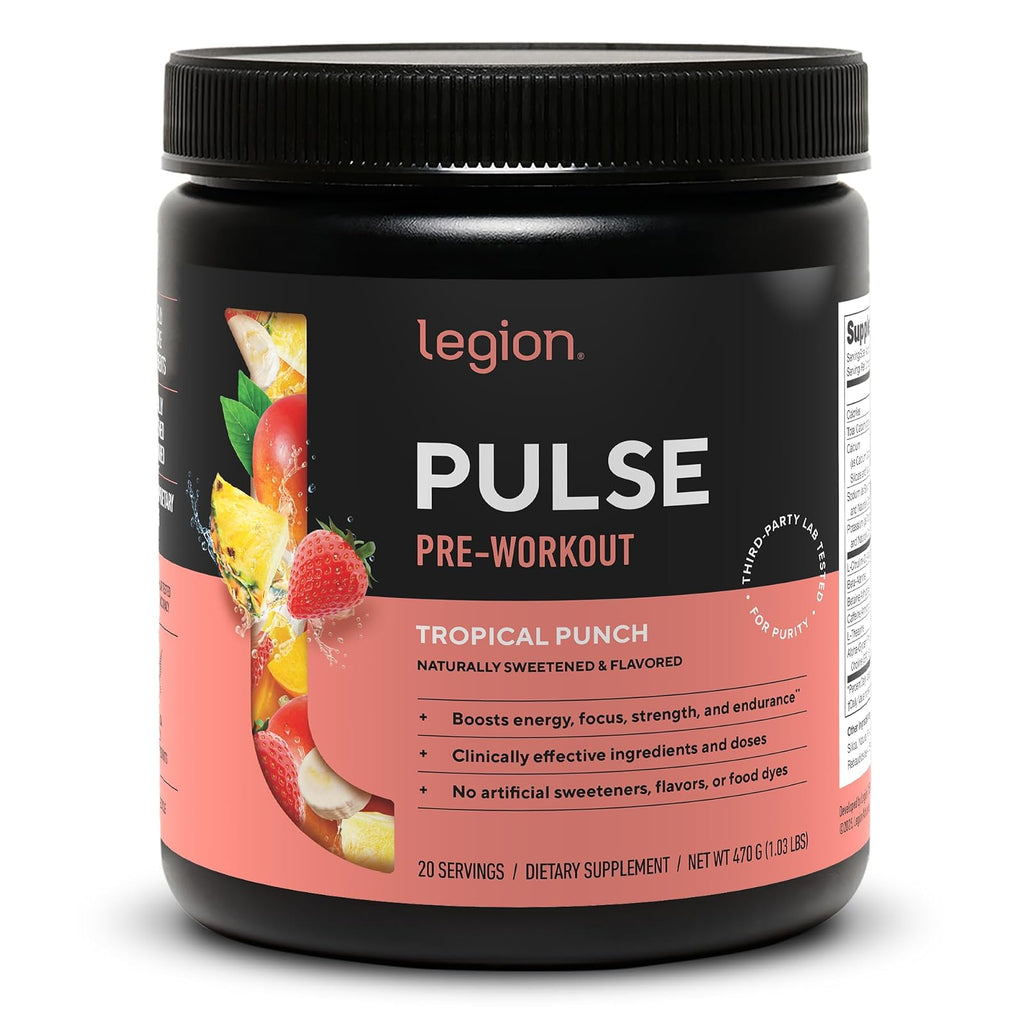 LEGION pre-workout tropical punch flavour