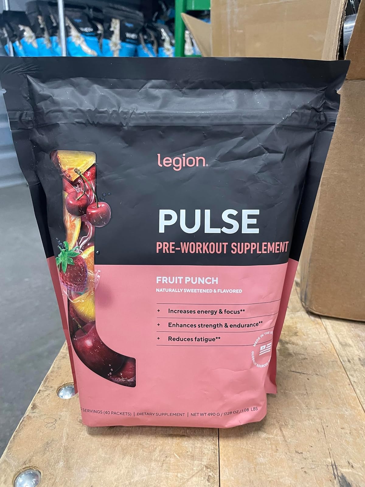 LEGION Pulse Pre Workout before gym sessions