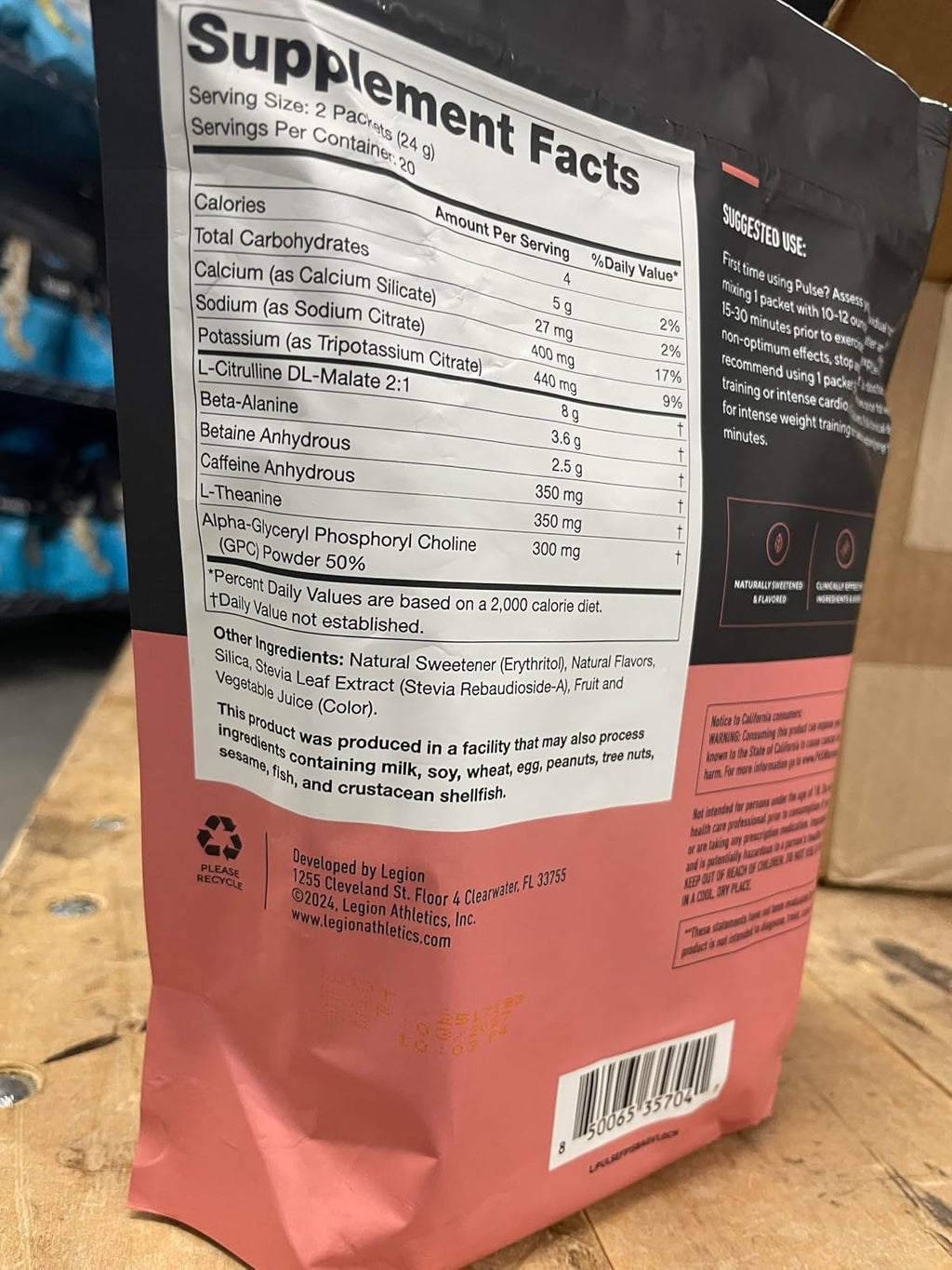 LEGION Pulse Pre Workout great taste options