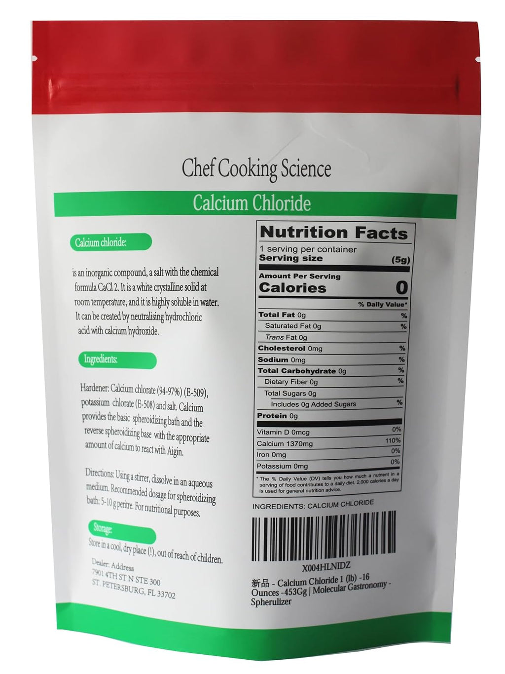 LEIMENGCHEF calcium chloride for baking