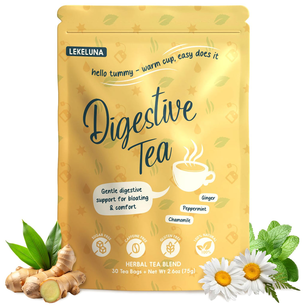 Lekeluna ginger peppermint herbal tea