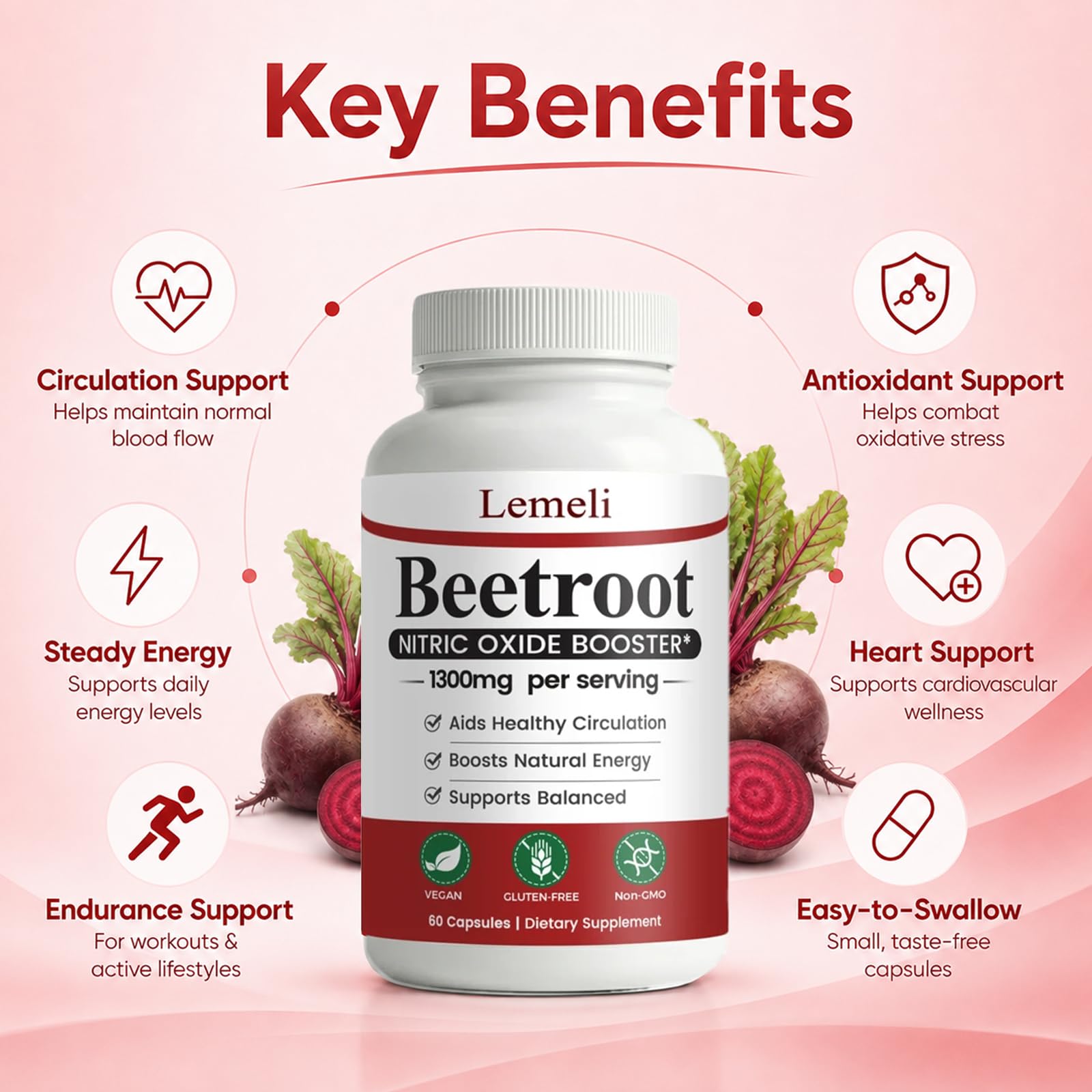 Lemeli 1300 mg beetroot for vitality