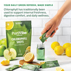 Lemon and apple chlorophyll beverage