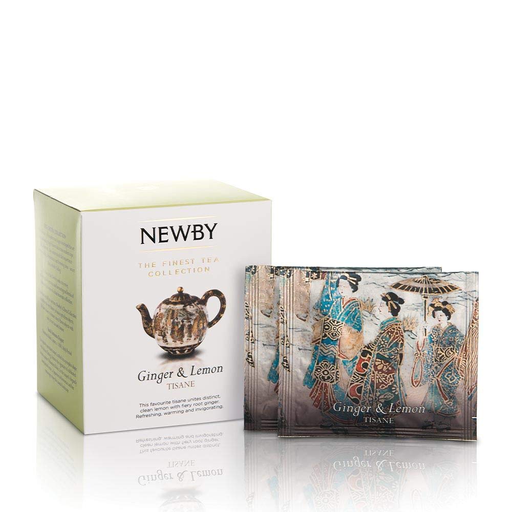 lemon and ginger herbal tea bags
