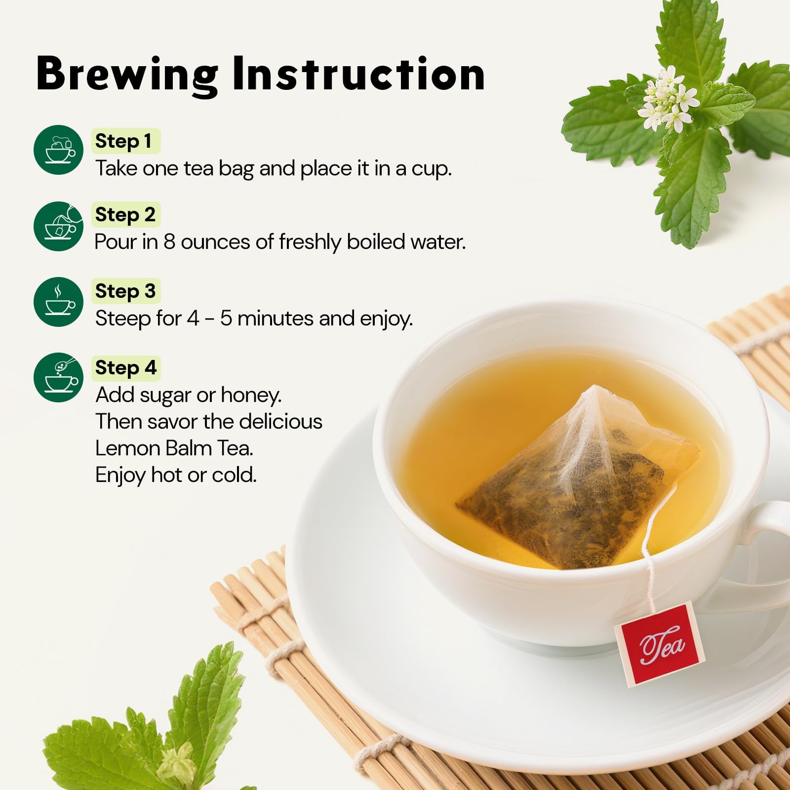 lemon balm tea for better sleep