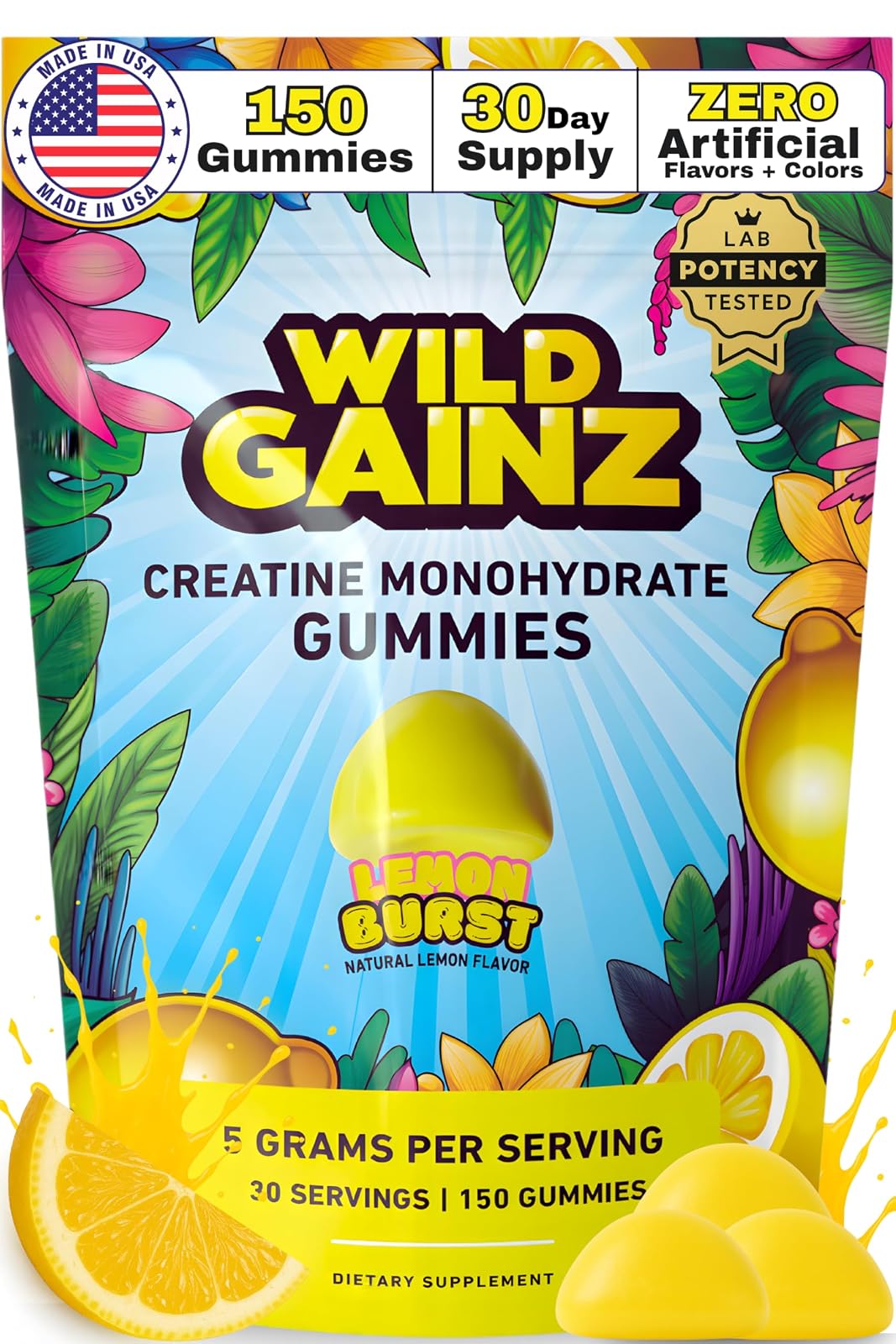 lemon creatine monohydrate gummies