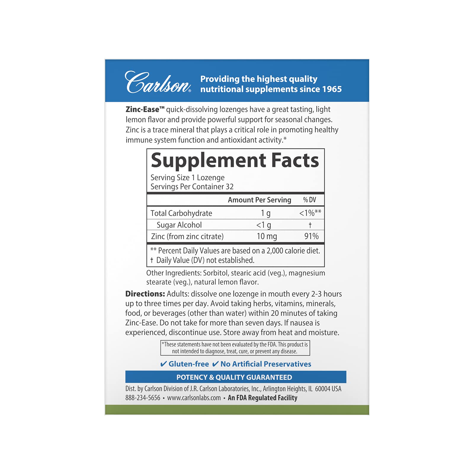 lemon flavor zinc supplement