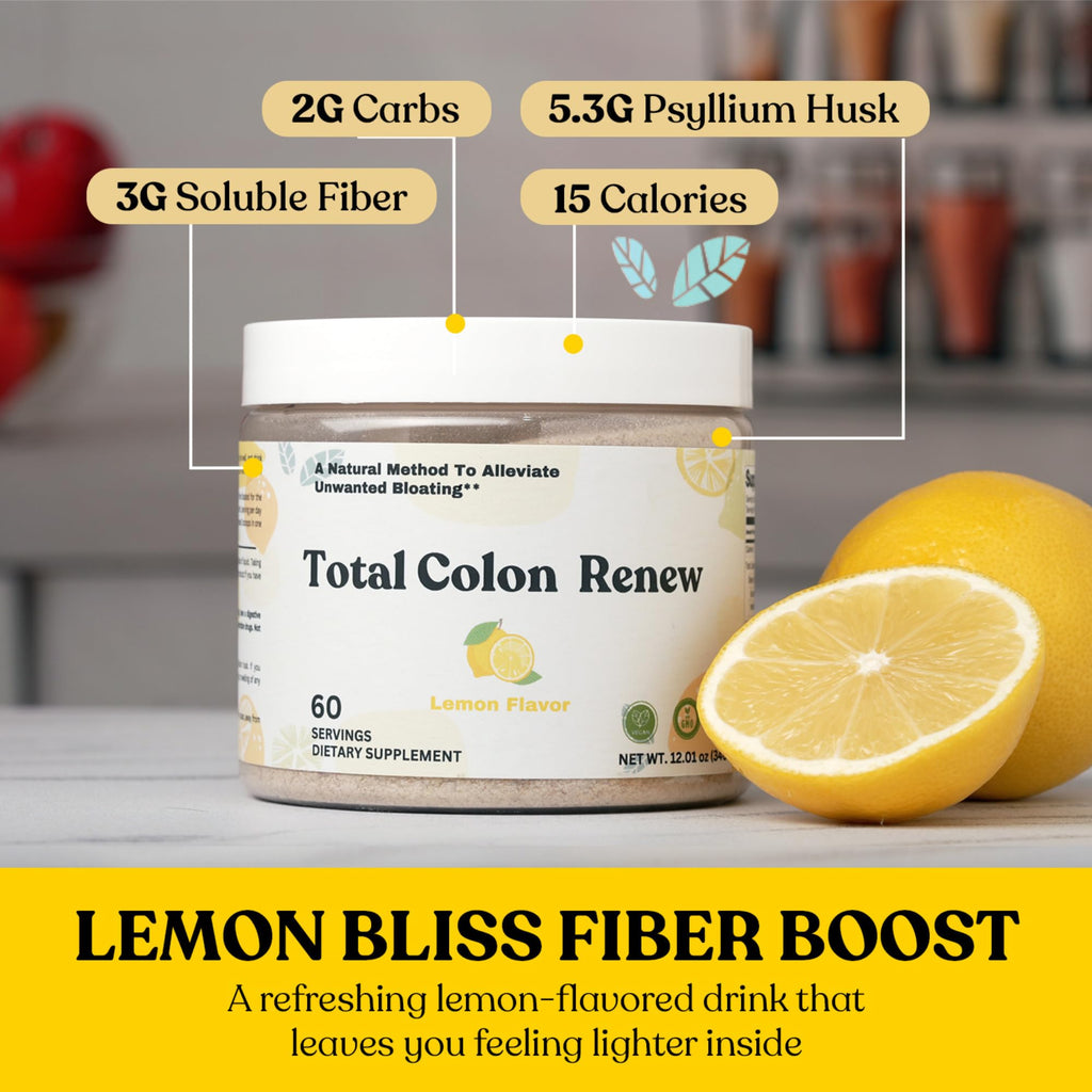 Lemon flavored psyllium for digestion