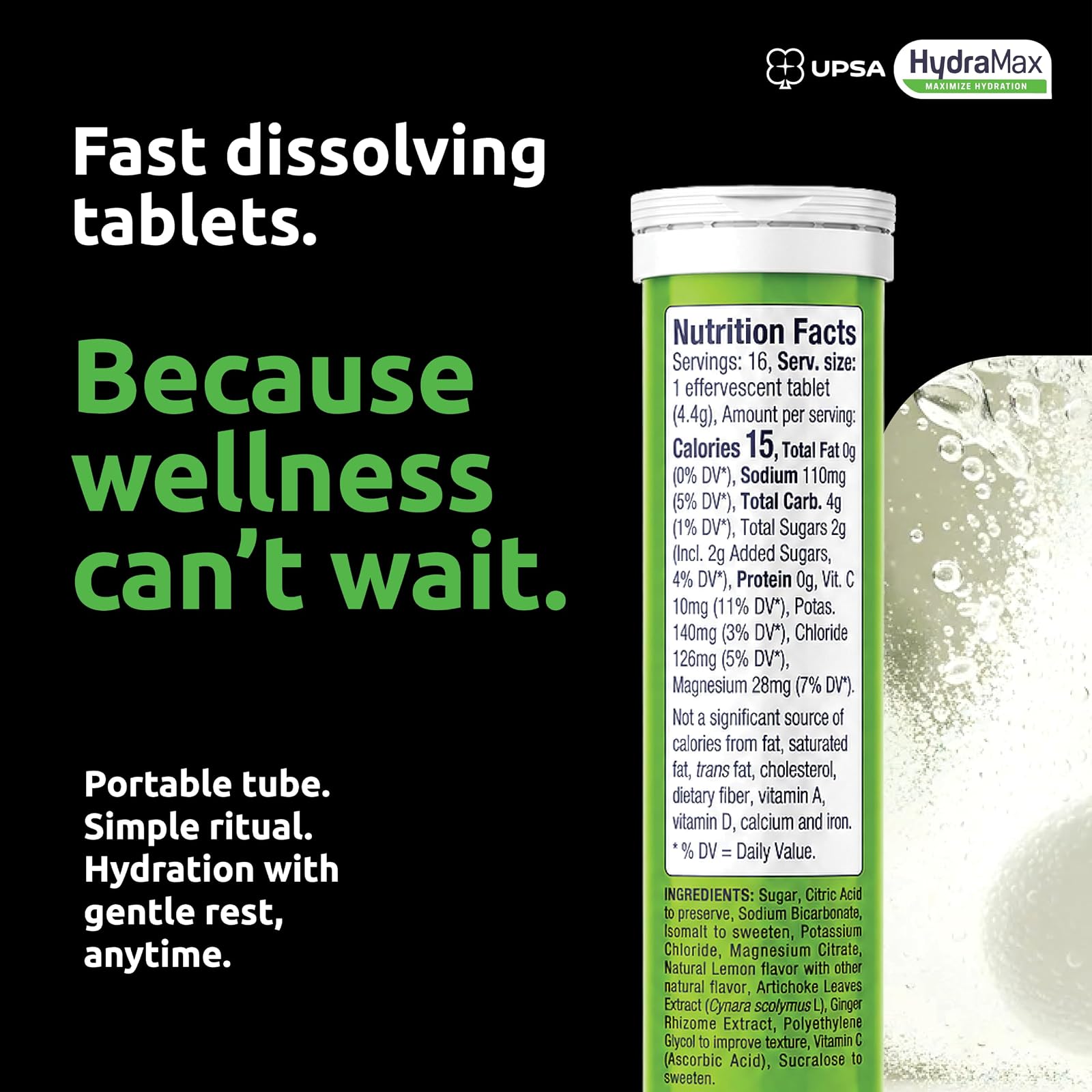 Lemon flavour electrolyte tablets for sports