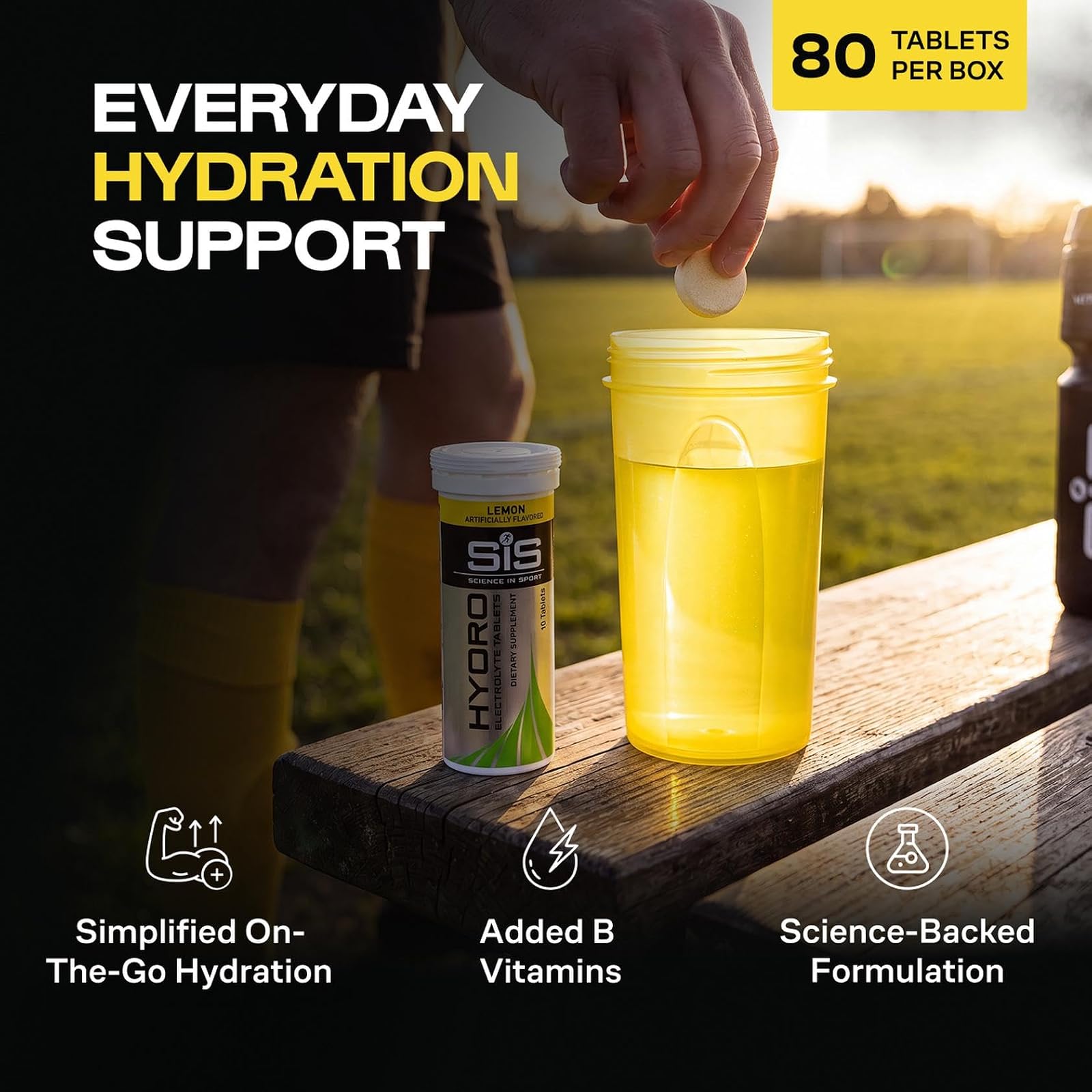 Lemon flavour electrolyte tablets