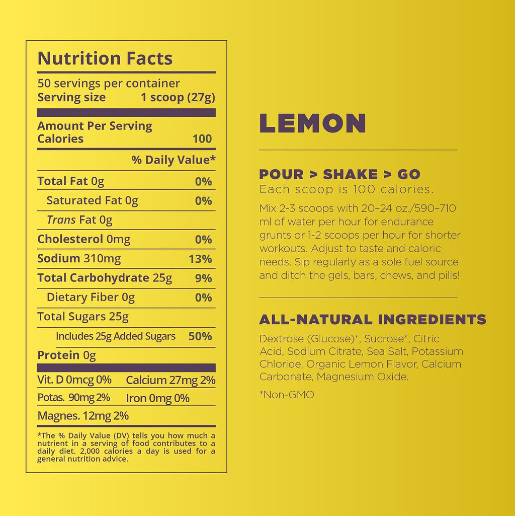 lemon flavour energy supplement