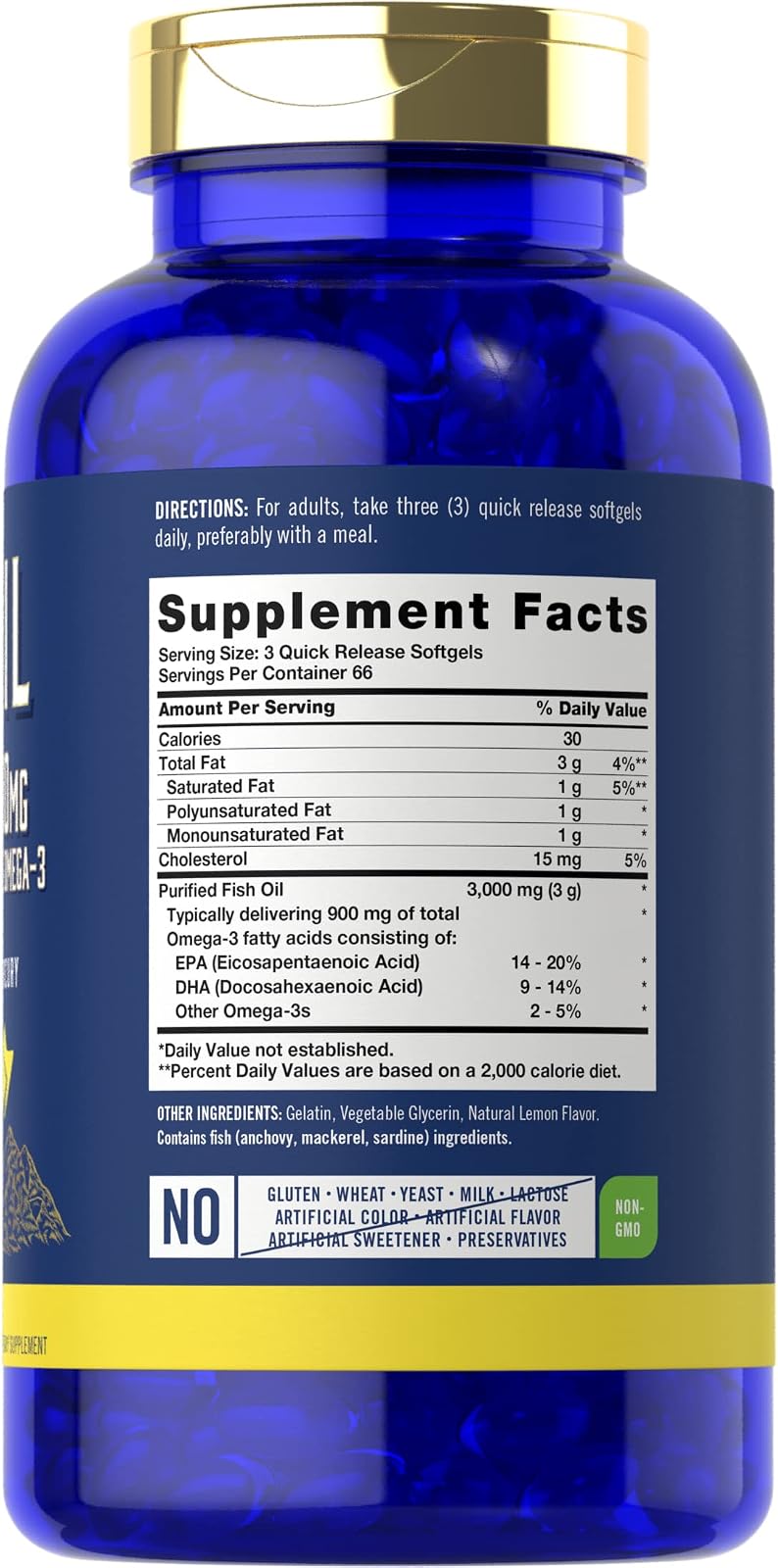 lemon flavour fish oil supplement