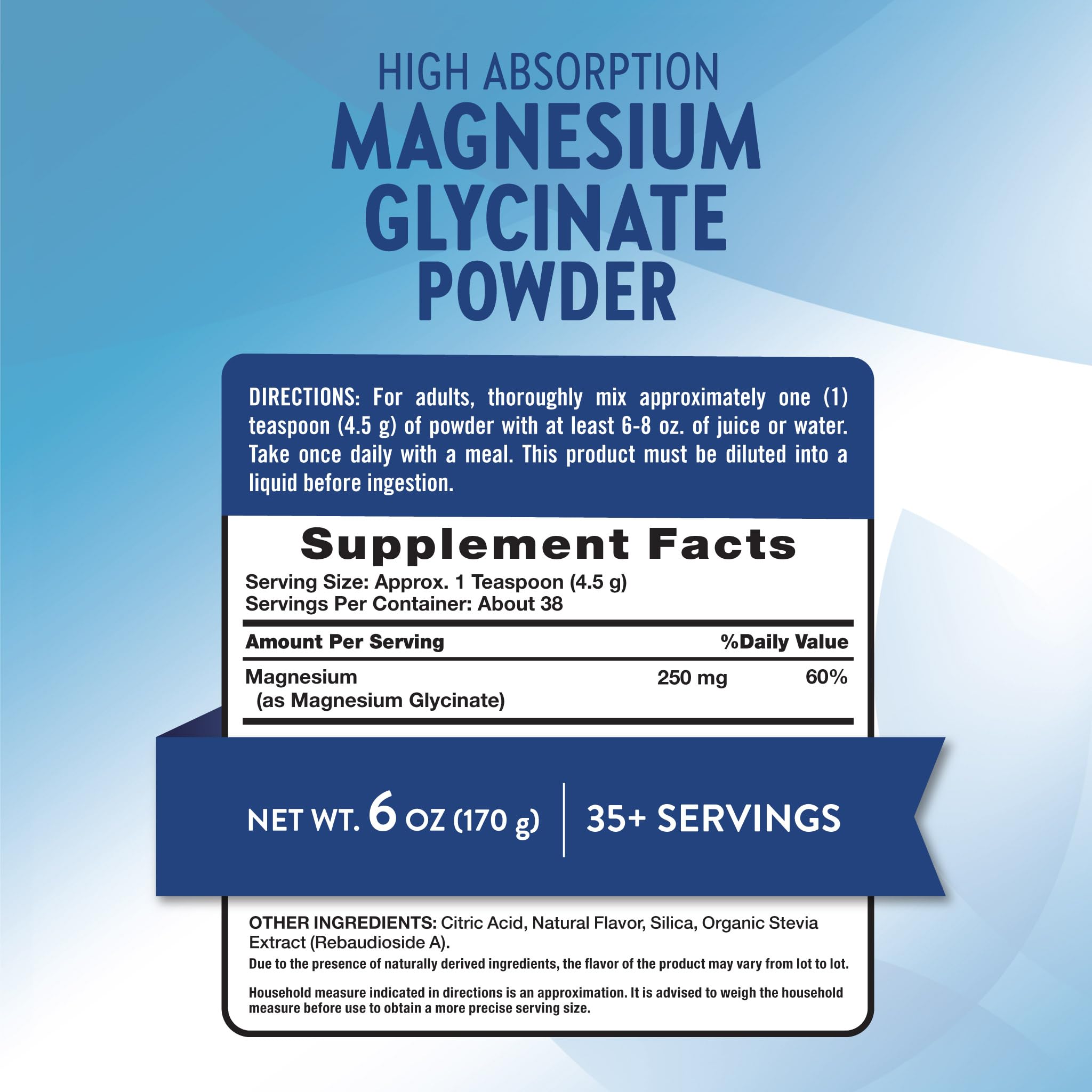 lemon flavour magnesium glycinate powder