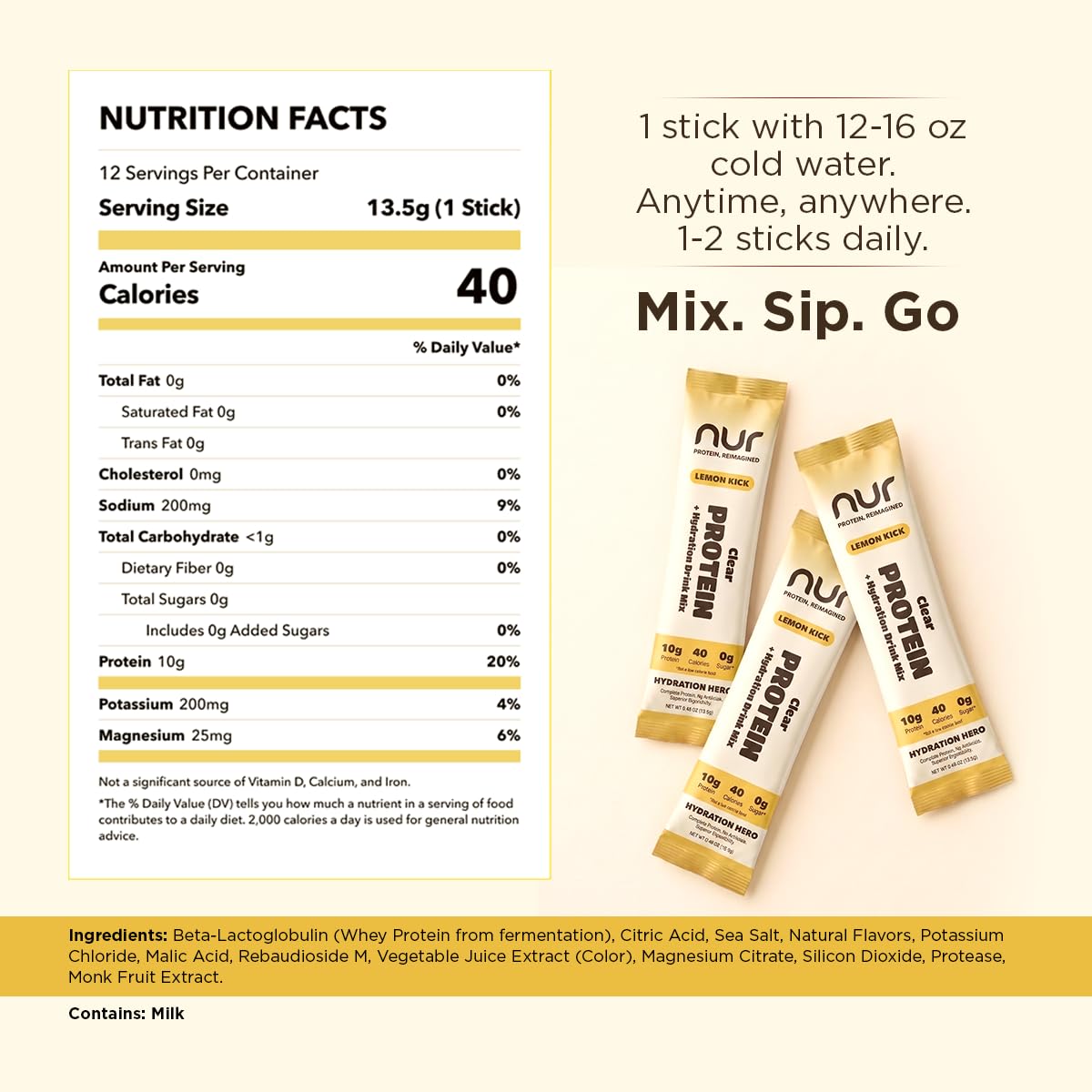 lemon flavour whey protein powder