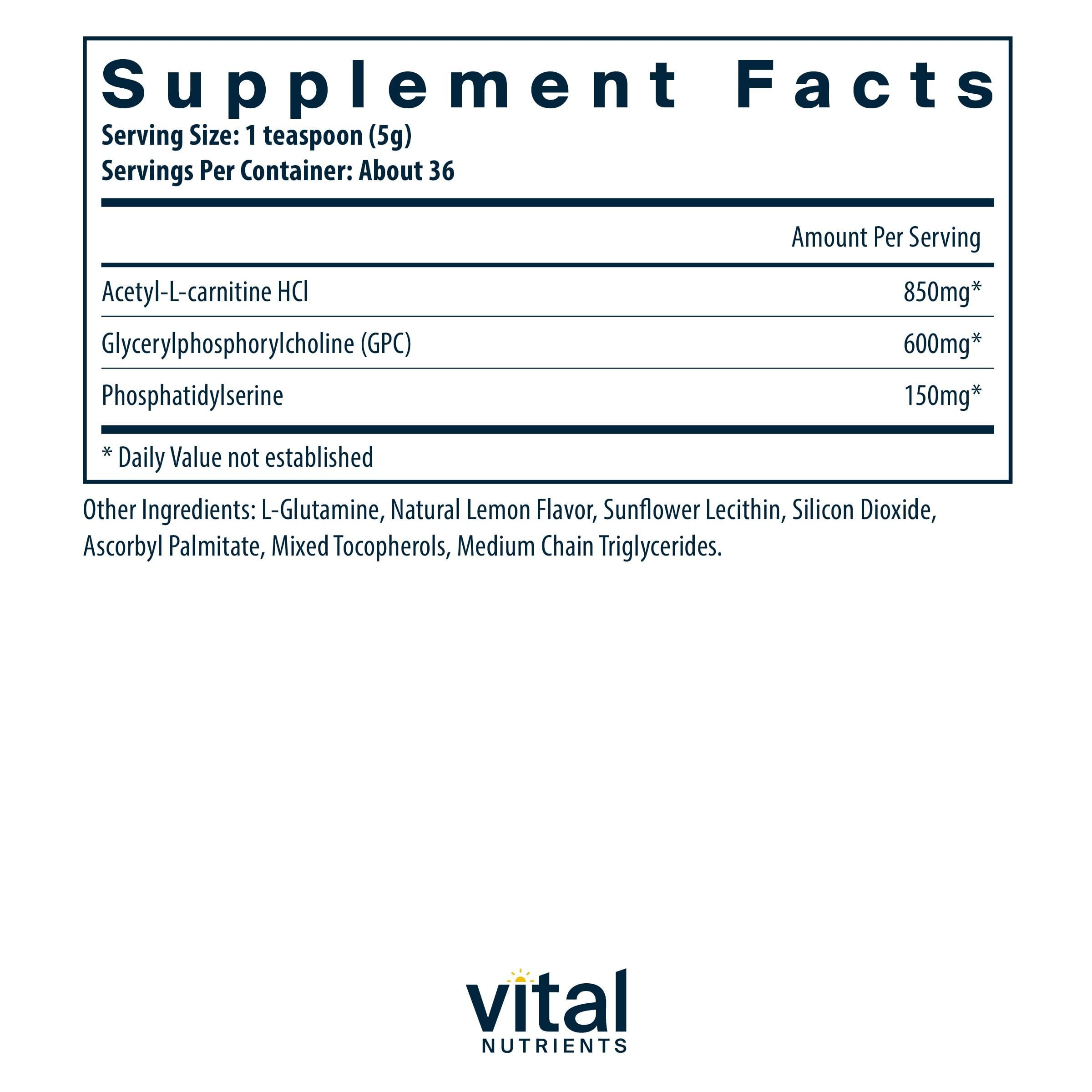 Lemon flavoured brain health powder