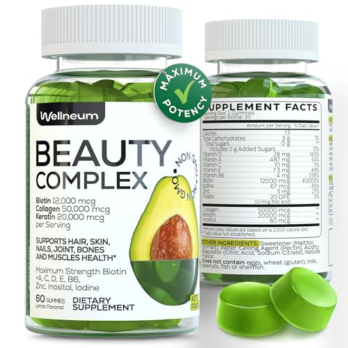 Lemon flavoured collagen supplement gummies
