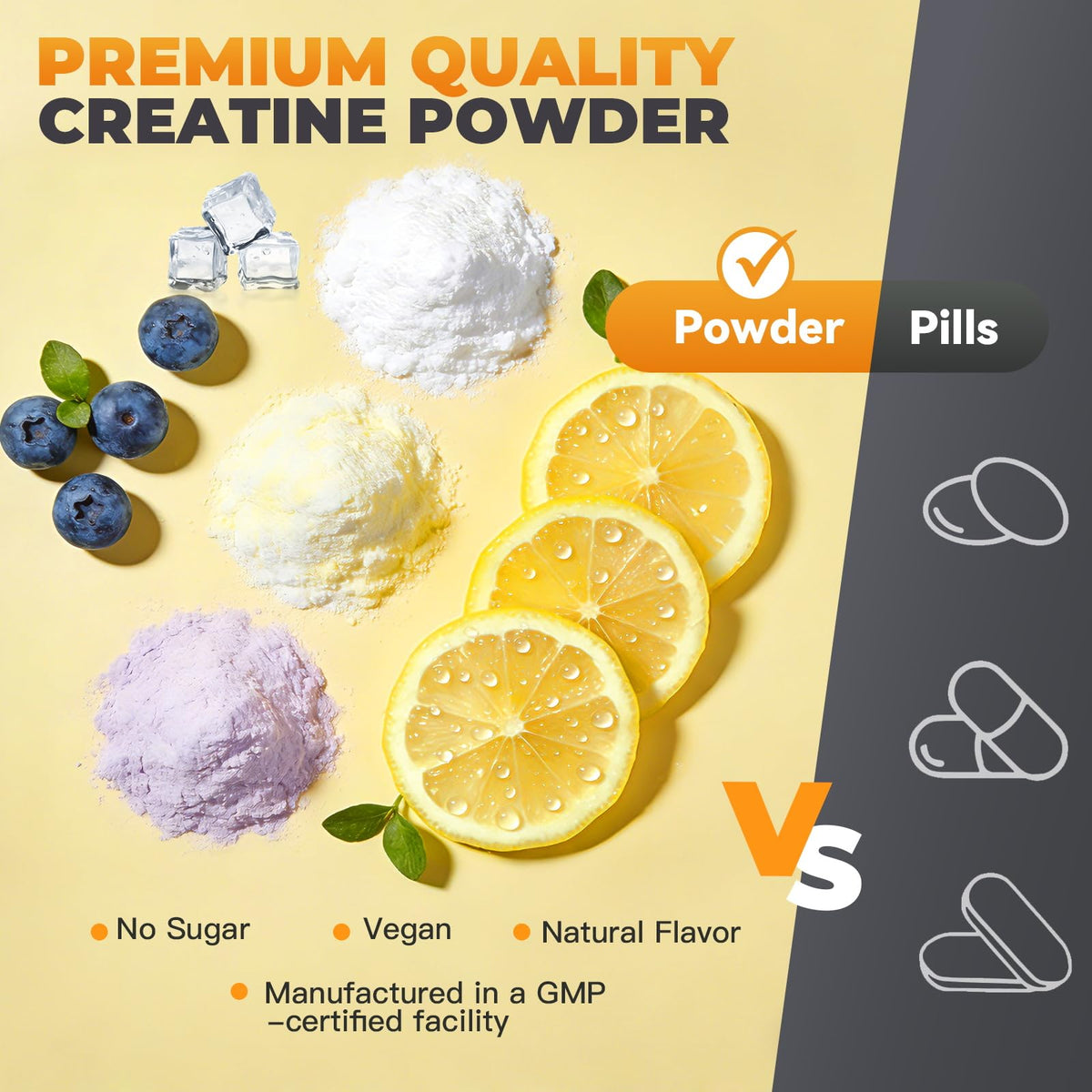 lemon flavoured creatine for energy