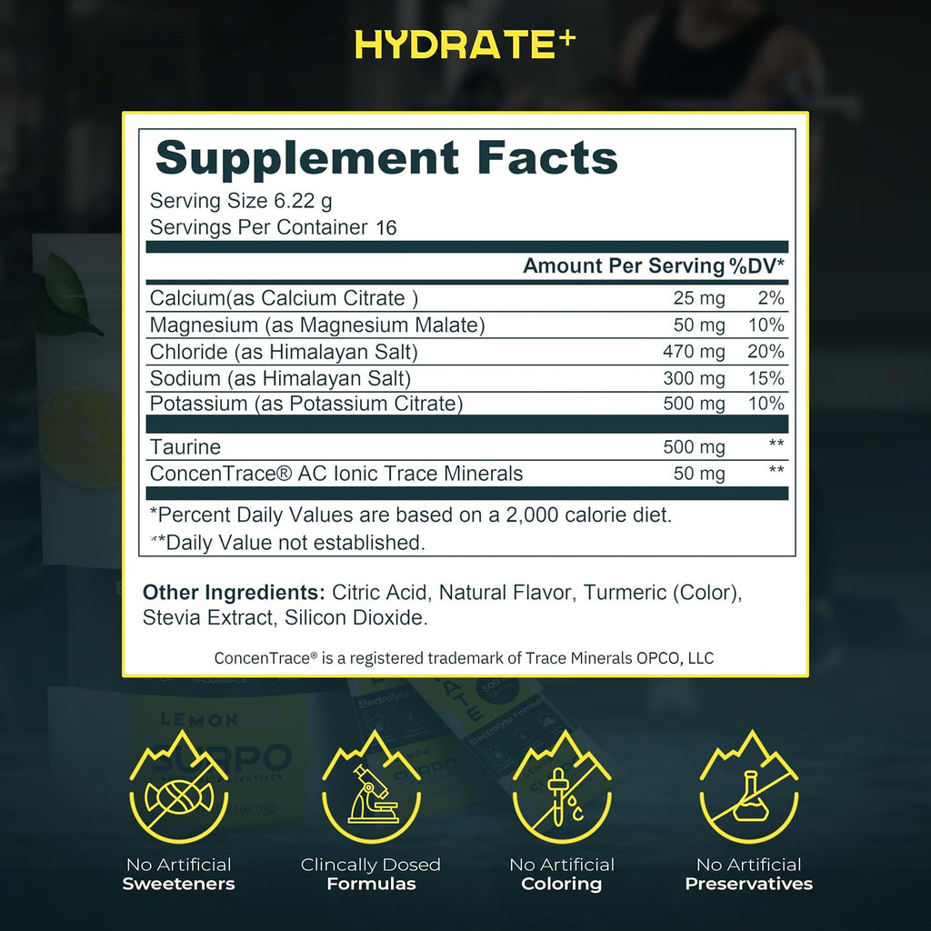 lemon-flavoured electrolyte drink mix