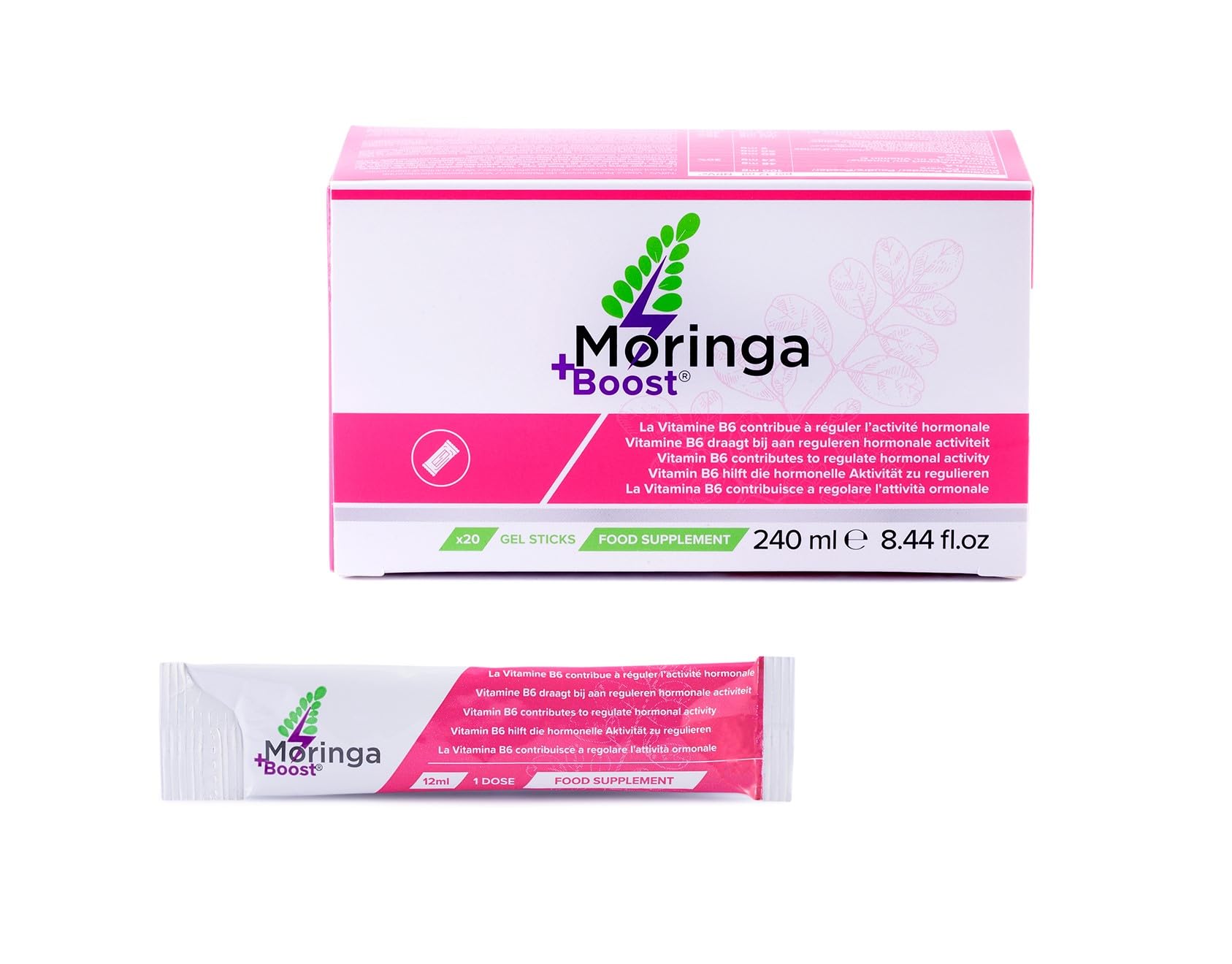 Lemon-flavoured moringa gel sticks