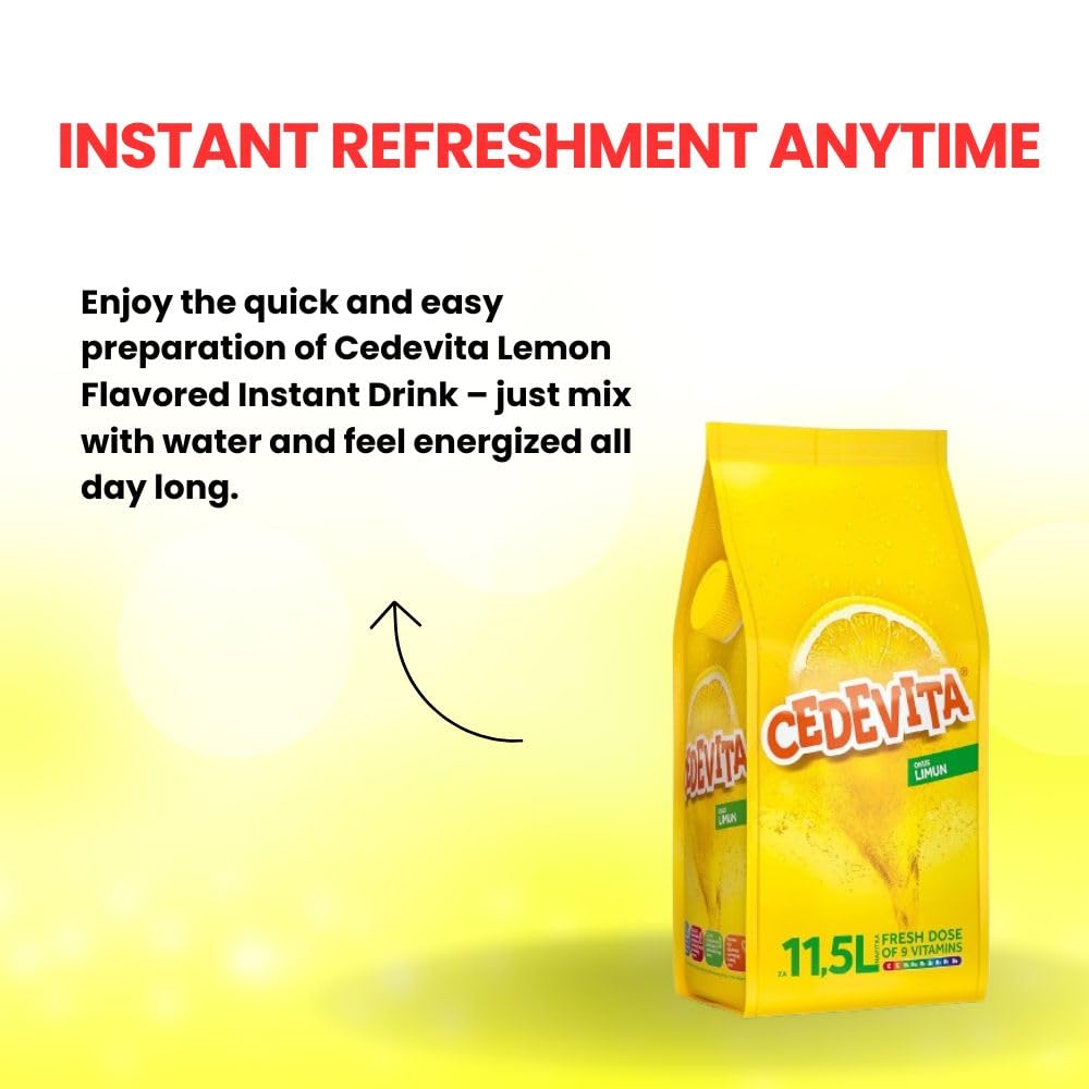 lemon flavoured vitamin supplement powder