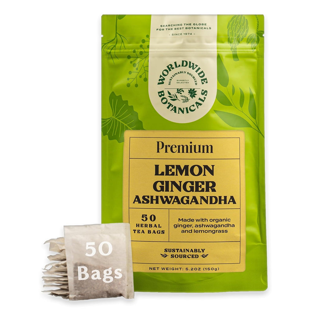 lemon ginger ashwagandha tea bags