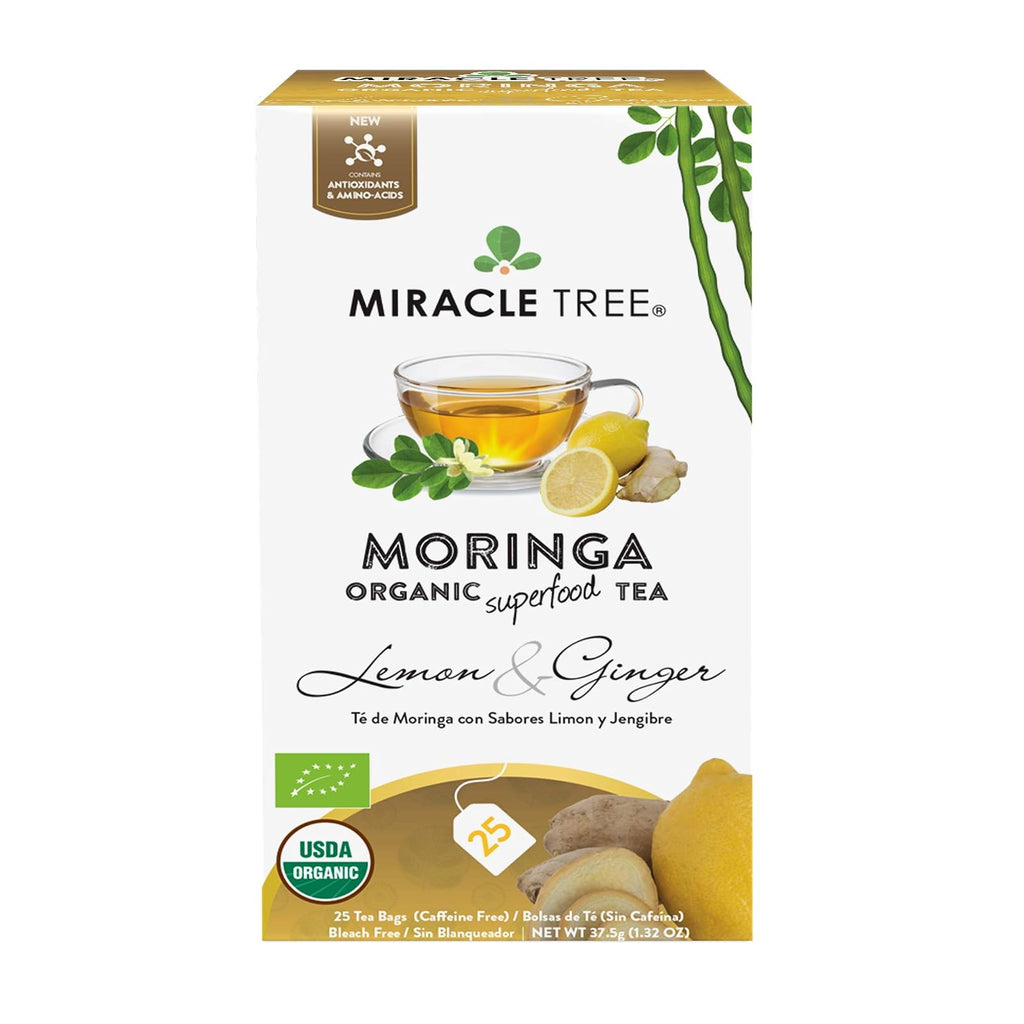 lemon ginger moringa tea bags