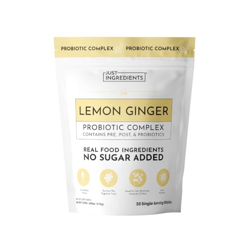 Lemon ginger probiotics for digestive health