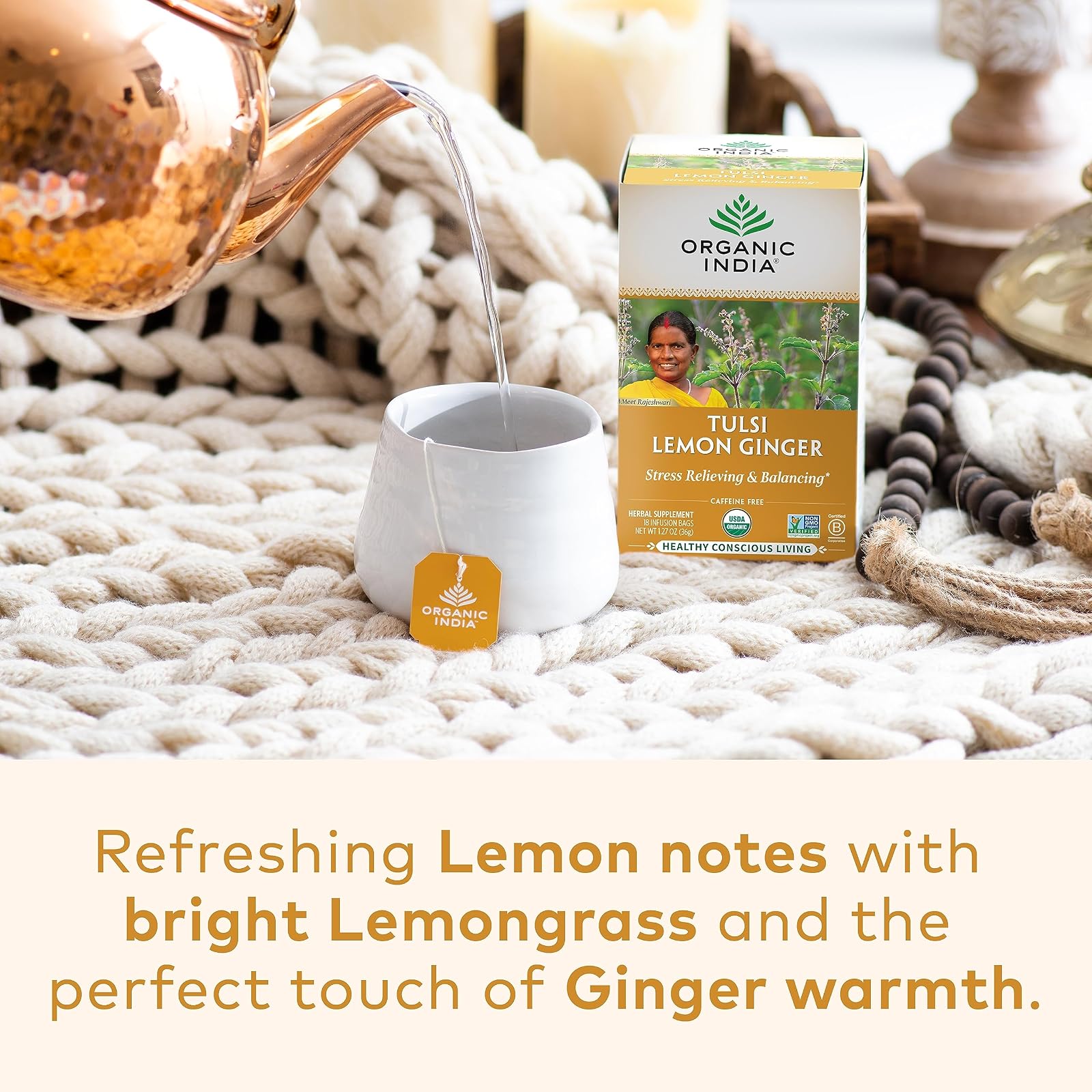 Lemon ginger tea for soothing digestion