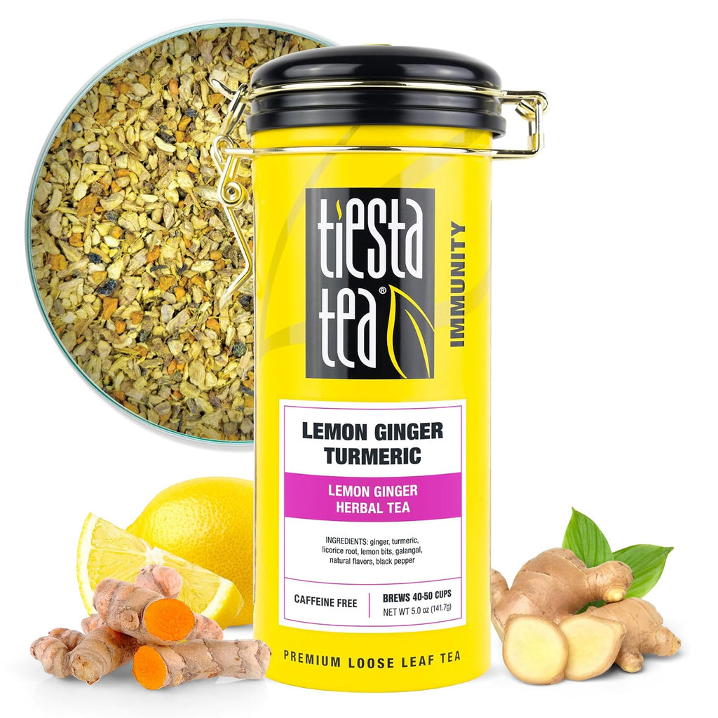 Lemon ginger turmeric herbal tea