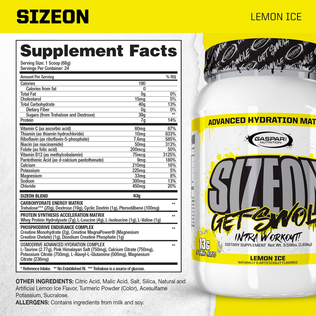 Lemon Ice flavour whey protein powder