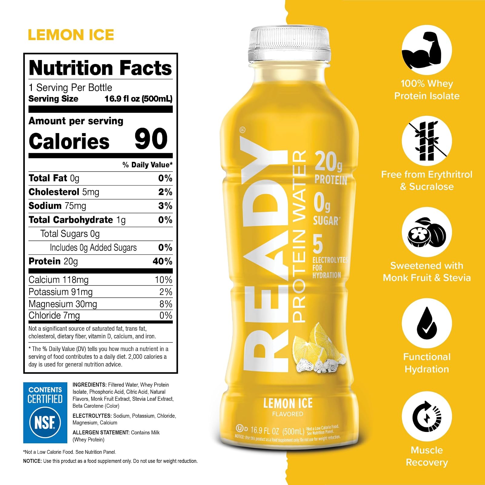 lemon ice whey protein drink