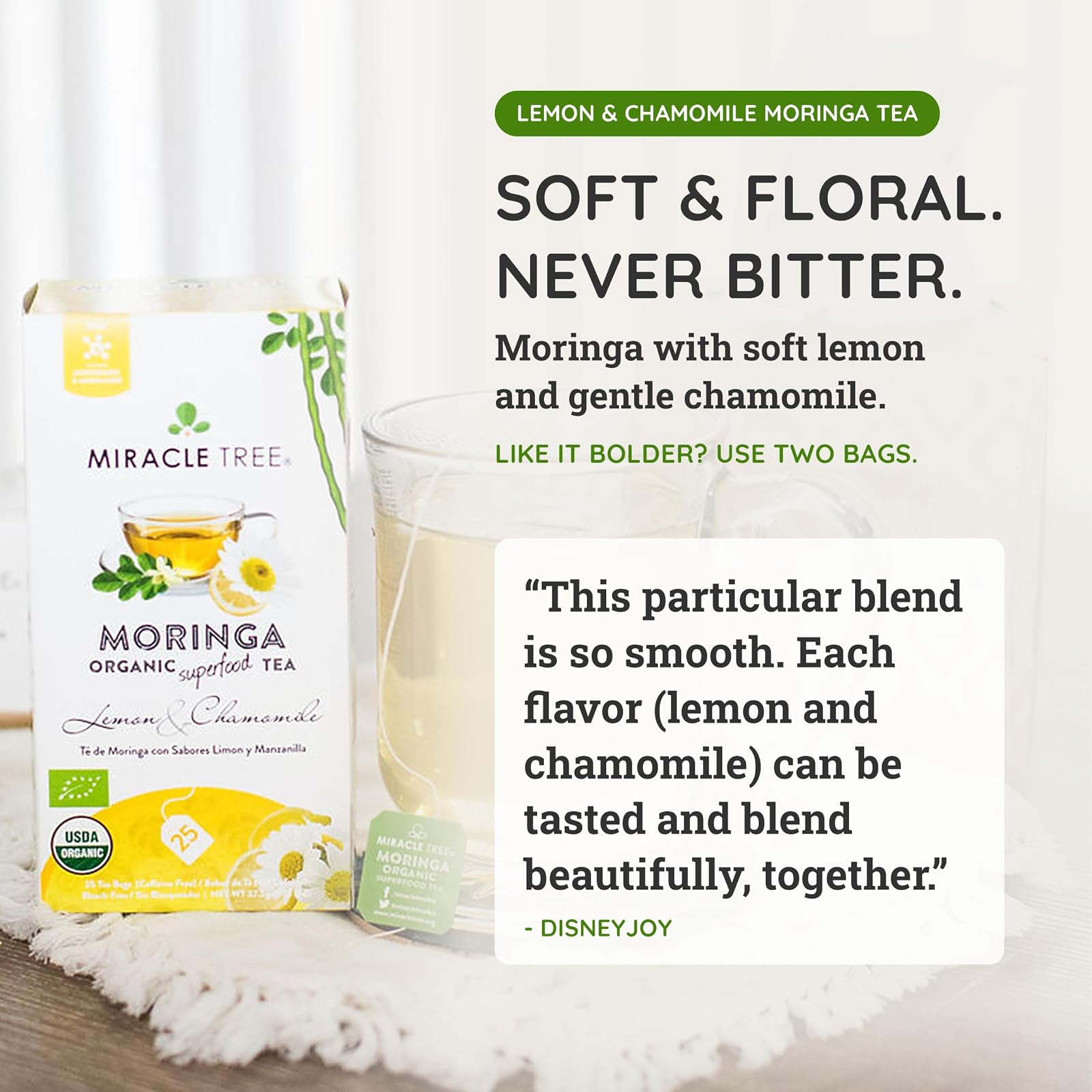lemon infused moringa tea blend