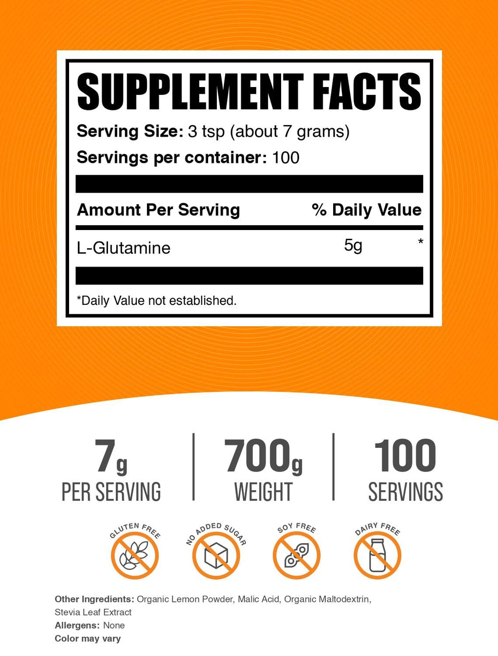 Lemon Italian Ice flavour L-Glutamine
