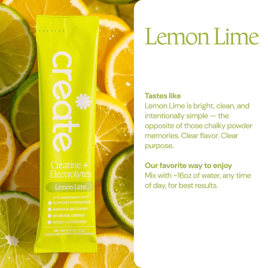 Lemon lime creatine electrolyte blend