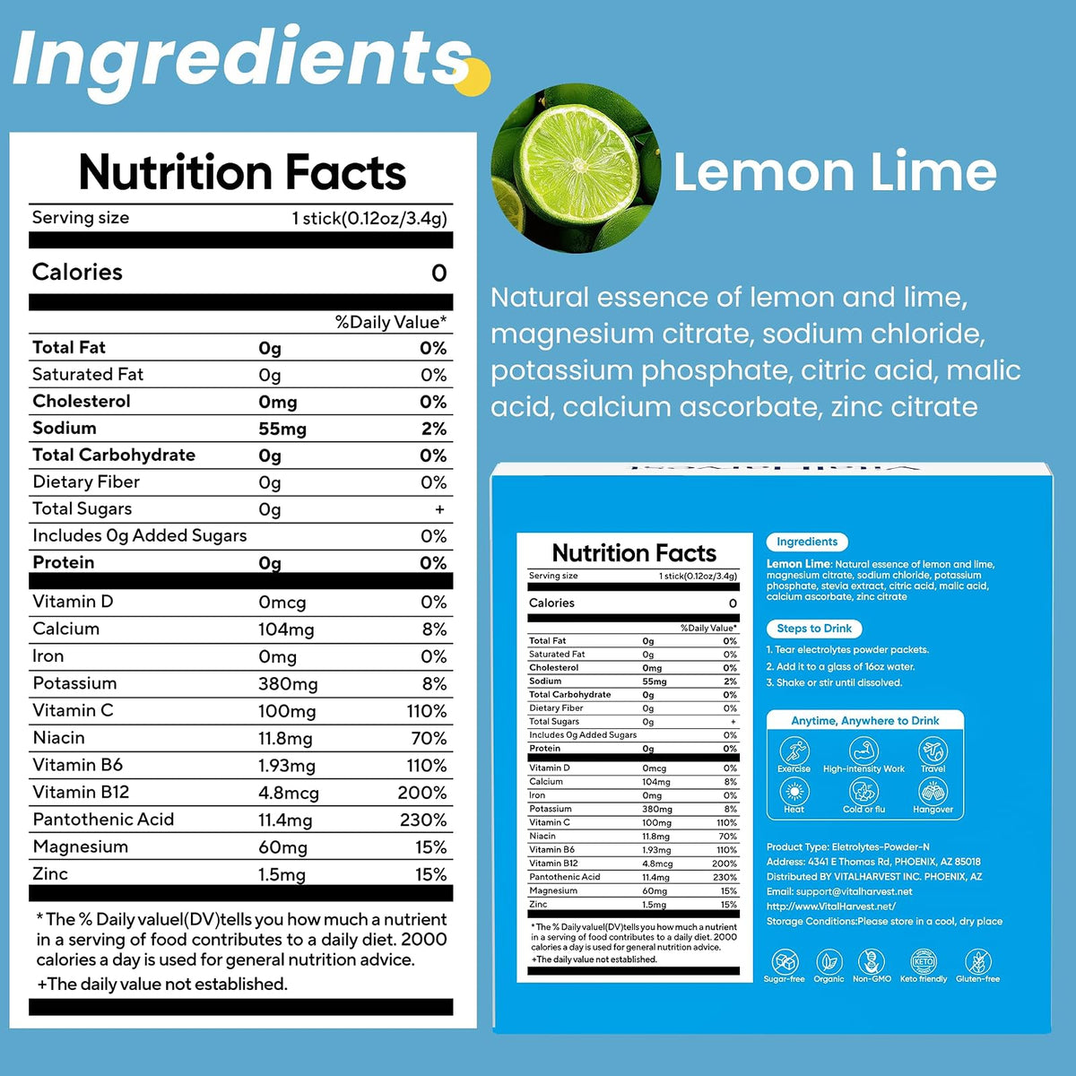 lemon lime electrolyte drink mix