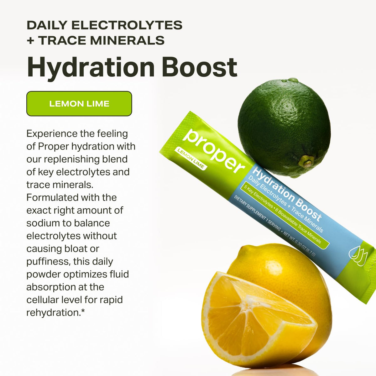 Lemon lime electrolyte drink mix
