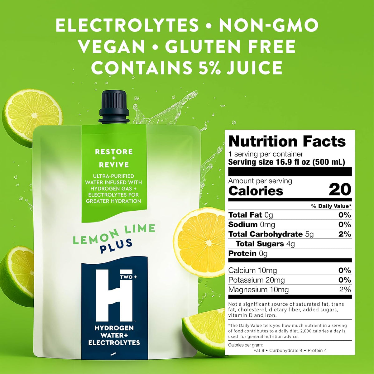lemon lime electrolyte hydration beverage